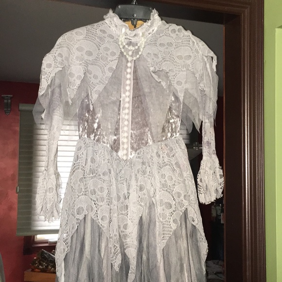Costumes | Skull Zombie Dress With Matching Hat Costume | Poshmark
